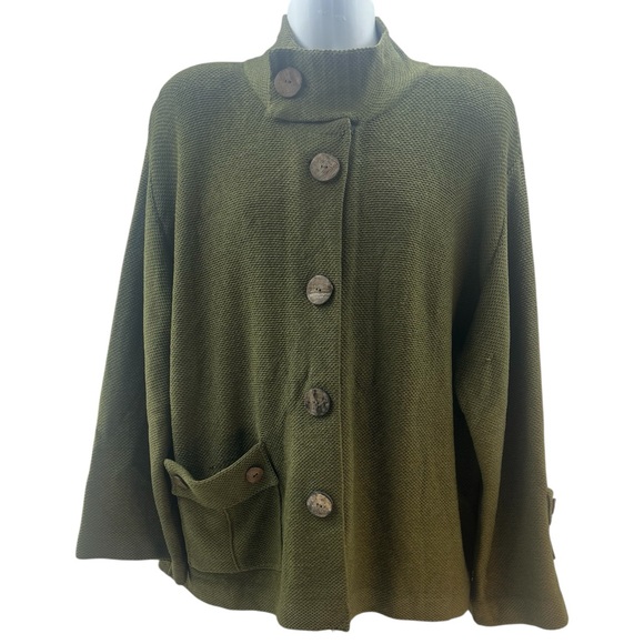 Steve Fabrikant | Sweaters | Steve Fabrikant Wool Olive Green Buttonup ...
